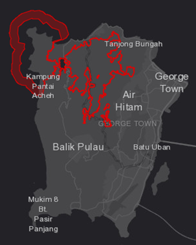 Map and Zonation - Penang Hill Biosphere Reserve
